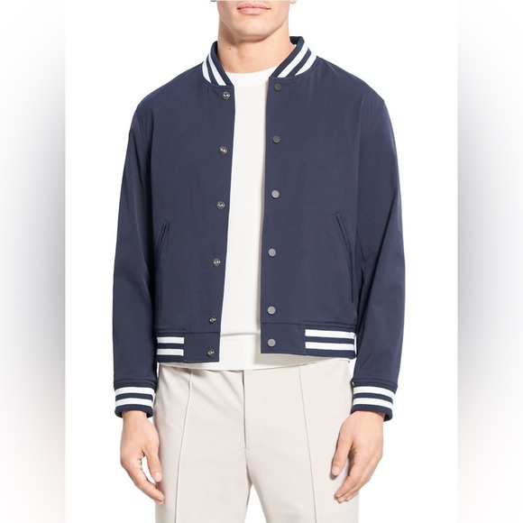 Theory | Jackets & Coats | Theory Varsity Jacket In Navy L | Poshmark